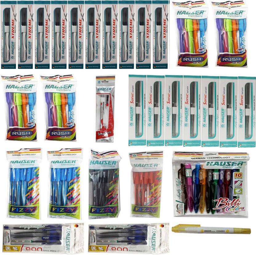 HAUSER 10 HAUSER GERMANY FIZZY GEL PEN (BLUE) + 5 HAUSER GERMANY FIZZY ...