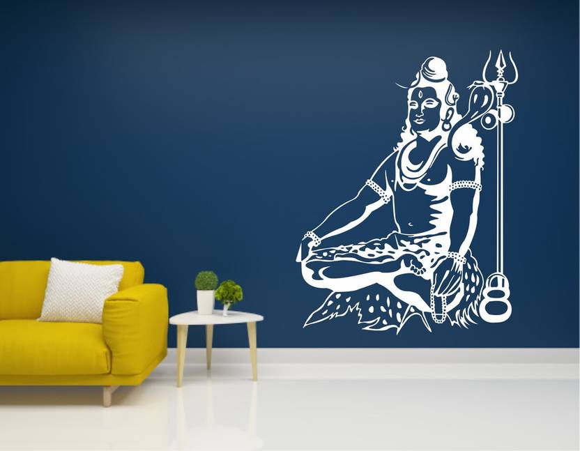 Decor studio 58 cm Shiv Sanker Bholenath Wall Decal Sticker (pvc vinyl ...