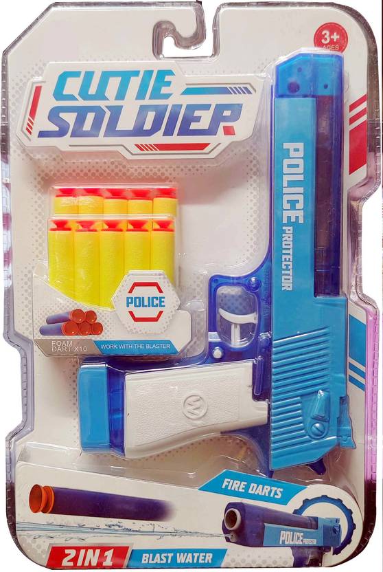 Toyzwonder Cutie Soldier Police Set 2 in 1 Soft Bullets Shooter And ...