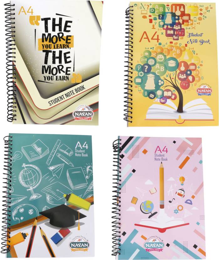 nayan Ruled Six Subject A4 Notebook Ruled 400 Pages Price in India ...