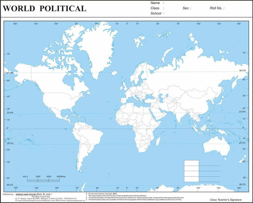 World Political map (100 Nos)| A4 Size Multipurpose map For School ...