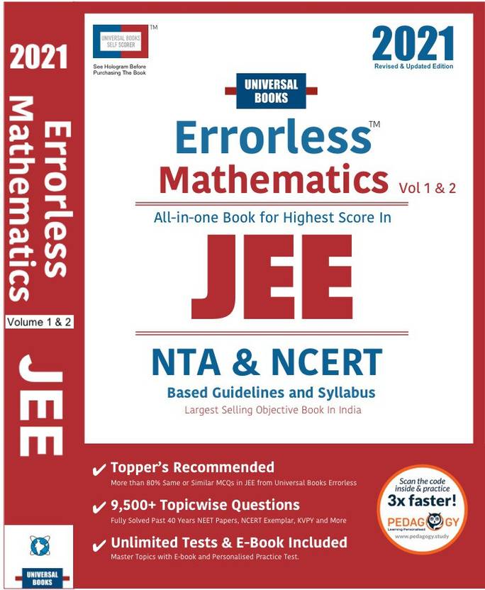 Errorless Mathematics JEE Main + Advanced 2021 (Vol 1 & 2) - NTA Based ... Errorless Mathematics JEE Main + Advanced 2021 (Vol 1 & 2) - NTA Based ...