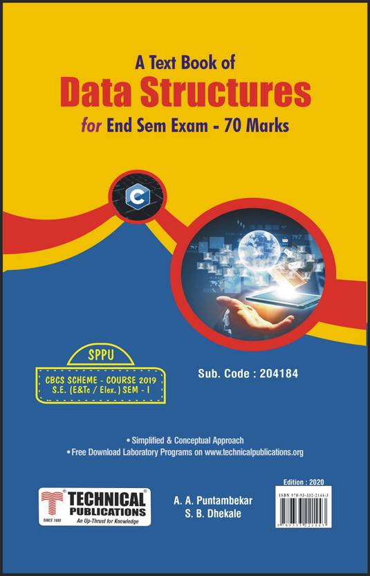 Data Structures For Sppu 20 Course Se I Eandtcelex 204184 For End Sem Exam Buy Data 