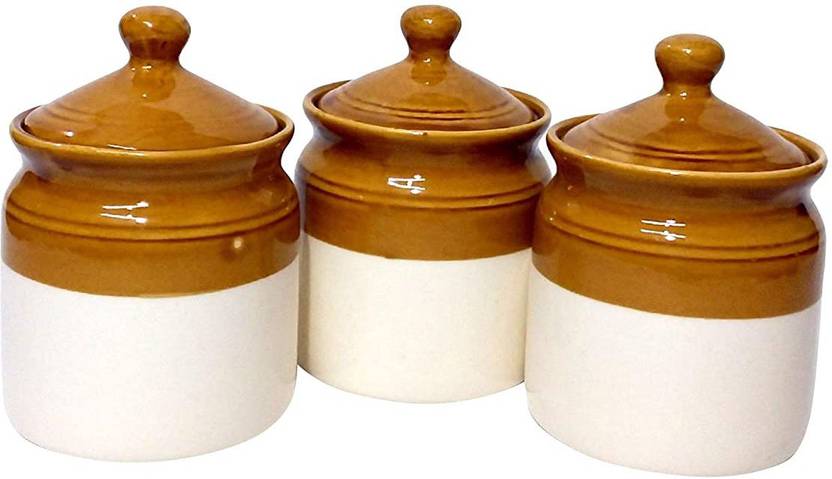 Marwari Arts Ceramic Barni Container Pickle & Salt Pepper Achar ...