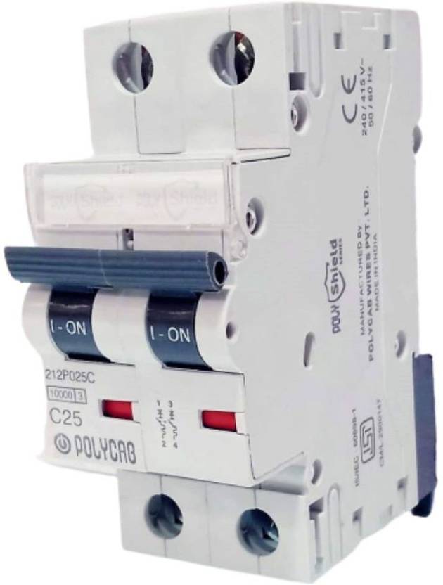 Polycab 25A C-Curve DP MCB Electrical MCB MCB Price in India - Buy Polycab 25A C-Curve DP MCB ...