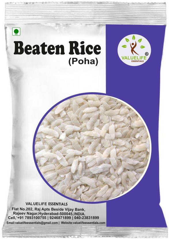Value Life Beaten Rice Poha 990g - Rice flakes- flattened Rice-Atukulu ...