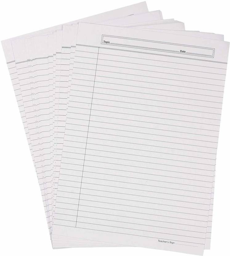 Flipkart.com | IKIS A4 Size Both Side Ruled Sheet for Project ...