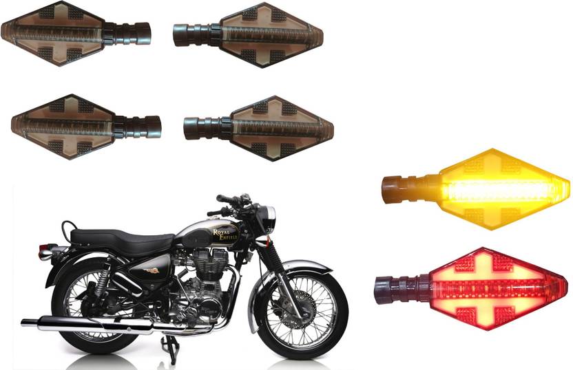 AutoVHPR Front, Rear LED Indicator Light for Royal Enfield Electra ...