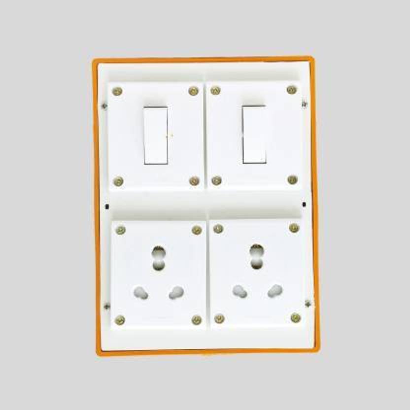 Neoware Brown PVC wooden type 16a switch board with 2-16A anchor ...