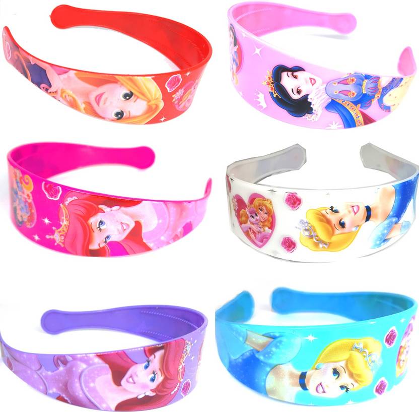 NANDANA COLLECTIONS Disney Princess Barbie Hair Band Combo Of Rainbow ...