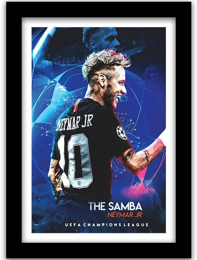 Neymar Jr. Framed Poster for Room and Office - Neymar Posters with ...