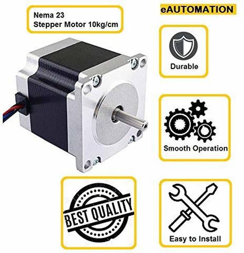 Cam cart Stepper Motor 10Kg/cm Nema 23, 4 Wire, Bipolar Stepper Motor ...