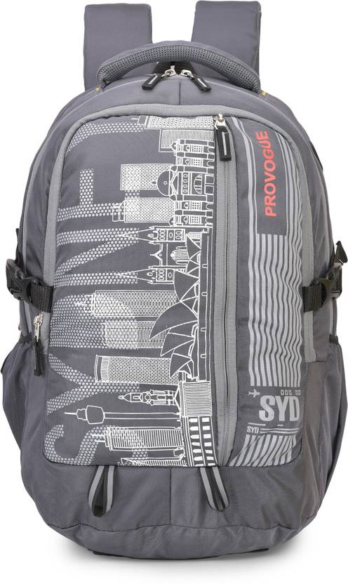 PROVOGUE SYDNEY Backpack With Rain Cover 35 L Laptop Backpack Grey ...