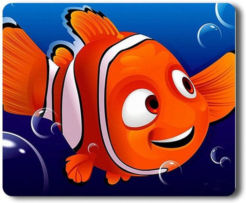 Yellow Alley Mouse Pad For Laptop/PC |Nemo Fish Print|Non-Slippery ...