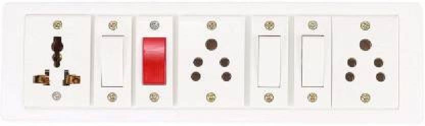 Zodias 3Nos Switch, 2Nos Socket + 1Nos Universal Socket & 1Nos Light ...