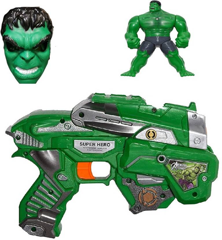 MANA BAZAAR AVENGERS SOFT BULLET BLASTER GUN/SUPER HERO GUN AND MASK ...