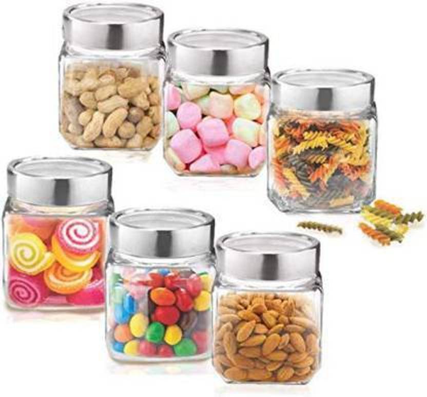 TREO CUBE JAR 180ML SET OF 6 - PAK OF 2 - 180 ml Glass Utility ...