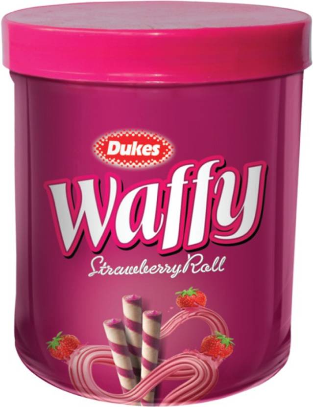 Dukes Waffy Strawberry Wafer Rolls 250 GRAM Wafer Rolls Price in India ...