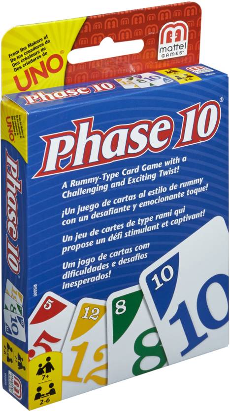 MATTEL Phase 10 Card Game Party & Fun Games Board Game - Phase 10 Card ...