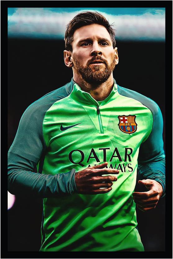 Lionel Messi Poster with Frame F-11 Paper Print - Sports posters in ...