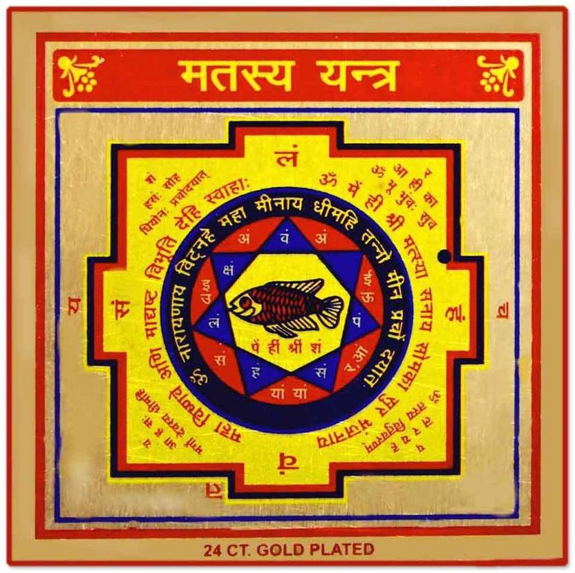 DEV RATNA KENDRA Matasya Yantra, Vastu Items for Home for Good Luck, Matsya Yantra for Home ...