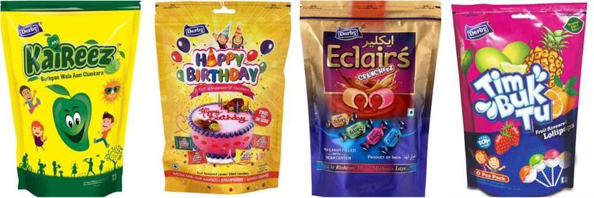 Derby Kaireez Kaccha Mango, Happy Birthday Mixed Fruit Candy, Assorted ...