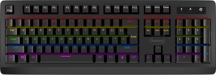 QUANTUM QHM9800 Rapid Strike Mechanical Gaming Multimedia Wired ...
