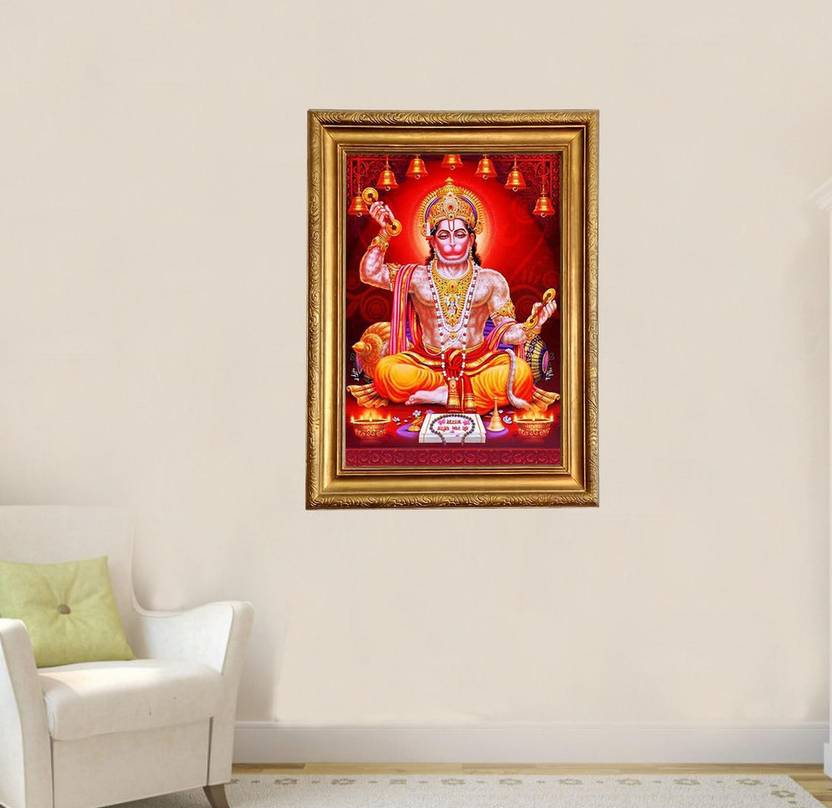 GLOBAL GRAPHICS 48 cm Hanuman Wallposter/paper Hanuman in bhakti ...