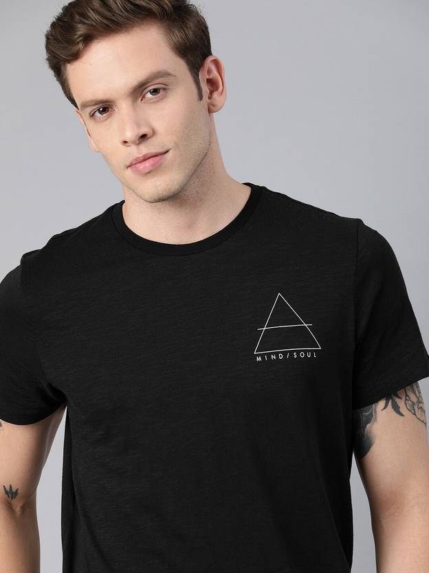 HRX by Hrithik Roshan Solid Men Round Neck Black T-Shirt - Buy HRX by ...