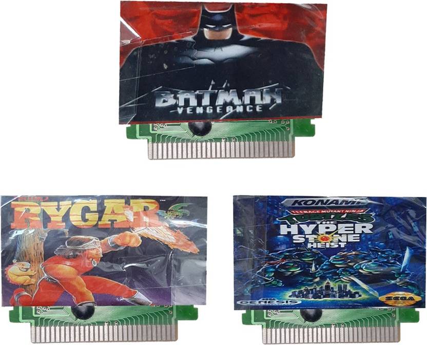 VK MART 8 Bit Tv Video Game Cassetts Like BATMAN,TURTLES,RYGAR,(pack of ...