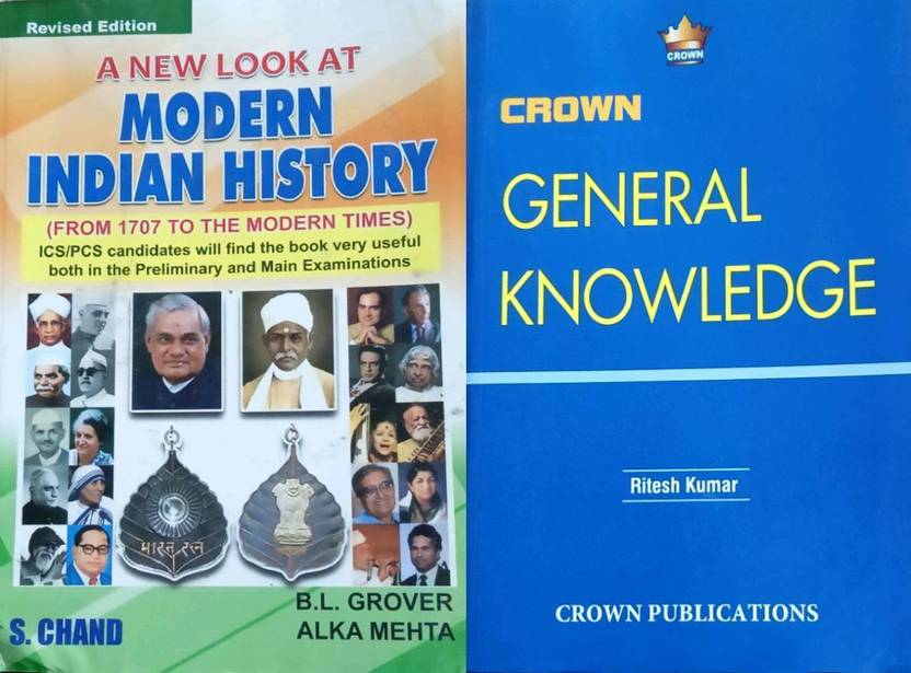 Crown General Knowledge .modern Indian History (Combo Pack ): Buy Crown ...