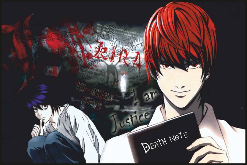 Death Note Anime Poster | Light Yagami, L and Death Note 23 | (12x18 ...