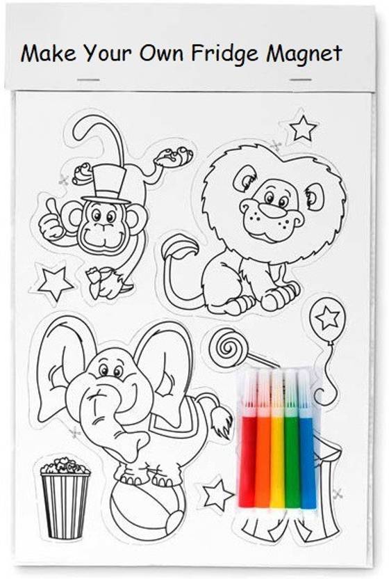 OYTRA DIY Fridge Magnet Coloring Chart - DIY Fridge Magnet Coloring ...
