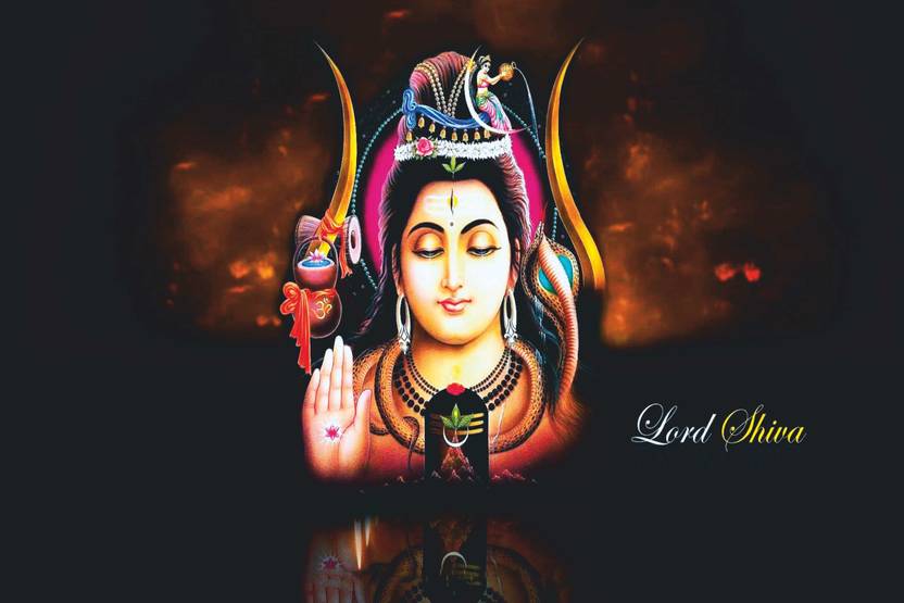 Ub Printer, Lord Shiva Poster, Shivam 19, (12x18), 300 GSM, with Matte ...