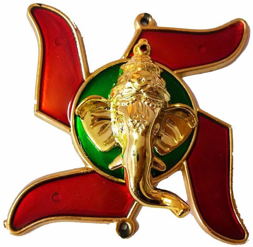 Avanti Creation Multicolor Metal Shubh Labh Ganesh Kalash Sticker for ...