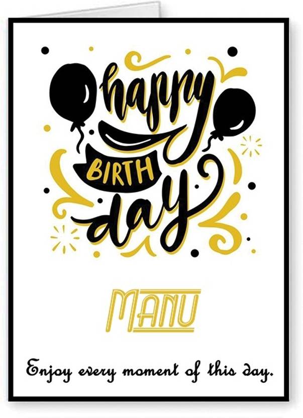 Midas Craft Happy Birthday Manu ….03 Bithday Message Greeting Card ...