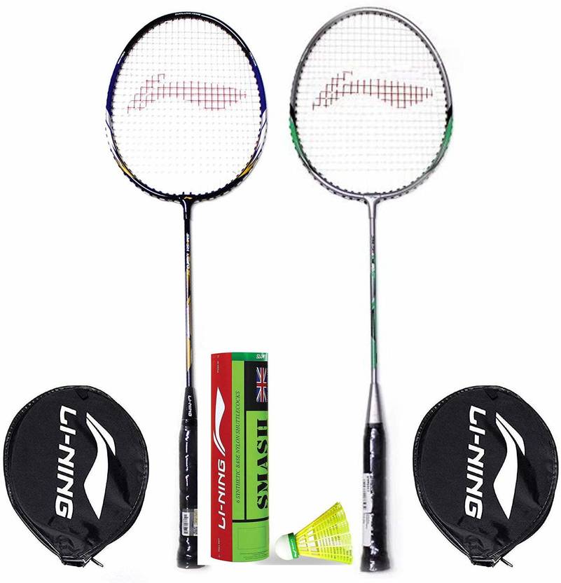 LI-NING Badminton Racquet Combo (1 Smash XP70 IV + 1 Smash XP80 IV + 1 ...