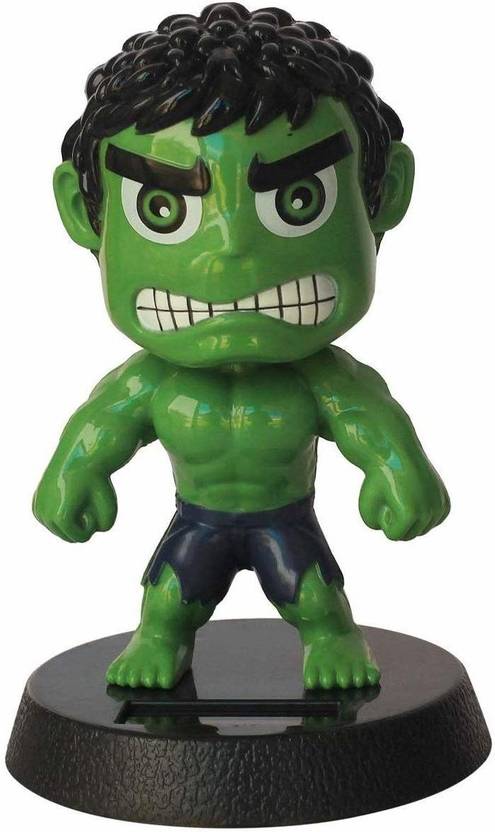 GEEKMONKEY Hulk Action Figure Superhero Solar Bobblehead (Solar Powered ...