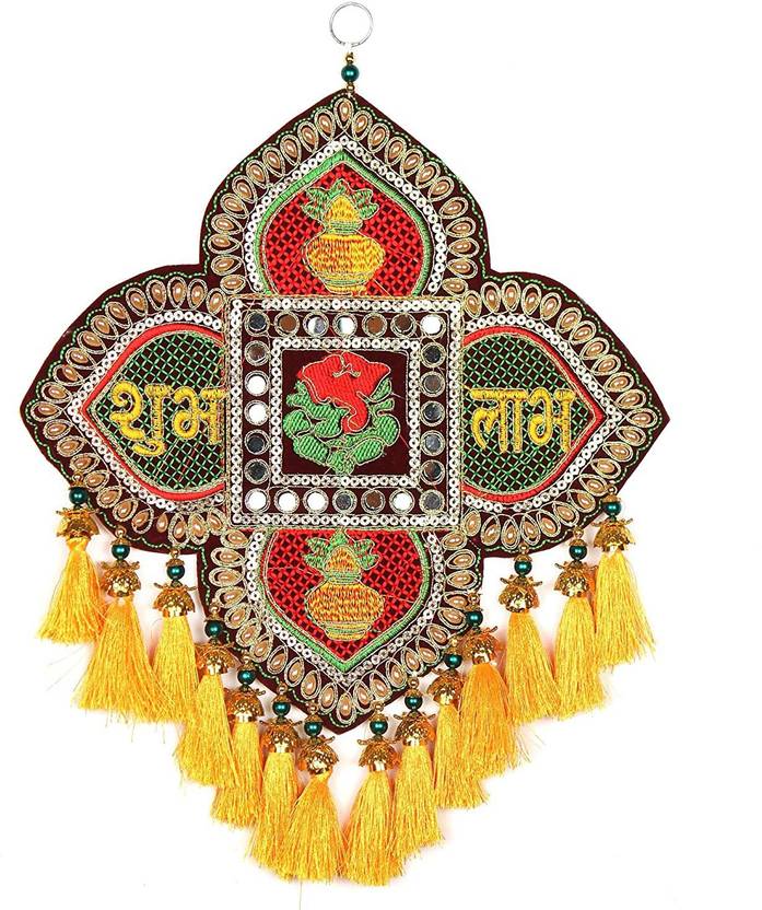 POTTERY STUDIO Handcrafted Traditional Subh Labh Toran Wall Decor ...