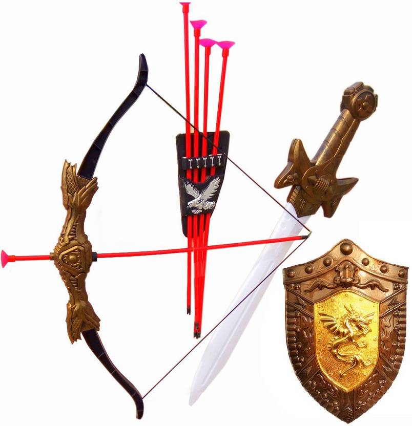 HALO NATION Bahubali Weapon Set for Kids - Archery Set, Kings Sword of ...