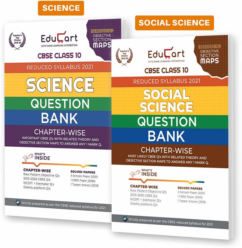Educart Social,Science Class 10 Question Bank Combo Pack For 2021 Exam ...