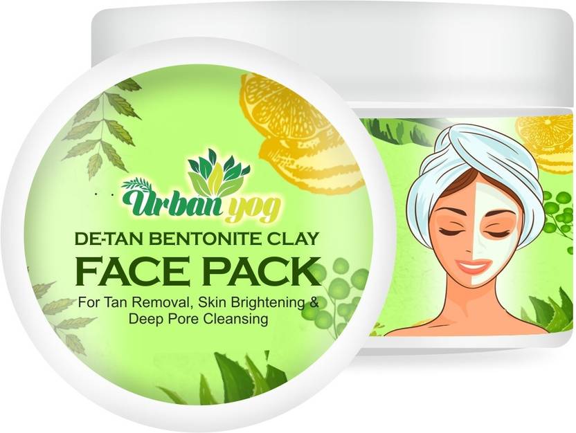 URBANYOG Bentonite clay Detan Face Pack with Dead sea mud, Himalayan salt, Aloe vera, coffee ...