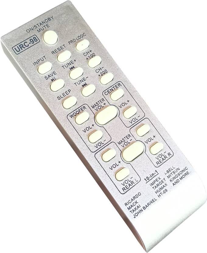 Axelleindia Compatible 10-in-1 Home Theater Remote (URC-98) For Ricardo ...