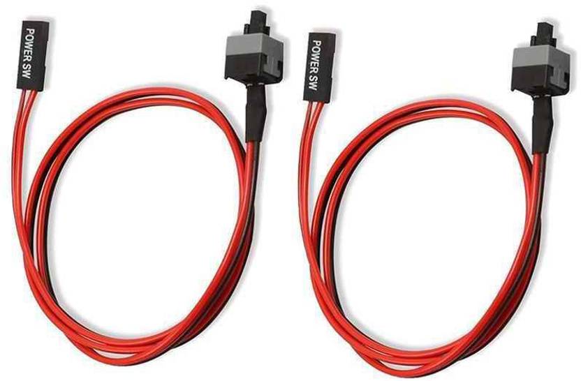 Fexy 2 PACK ATX PC Computer Motherboard Power Cable Switch On / Off ...