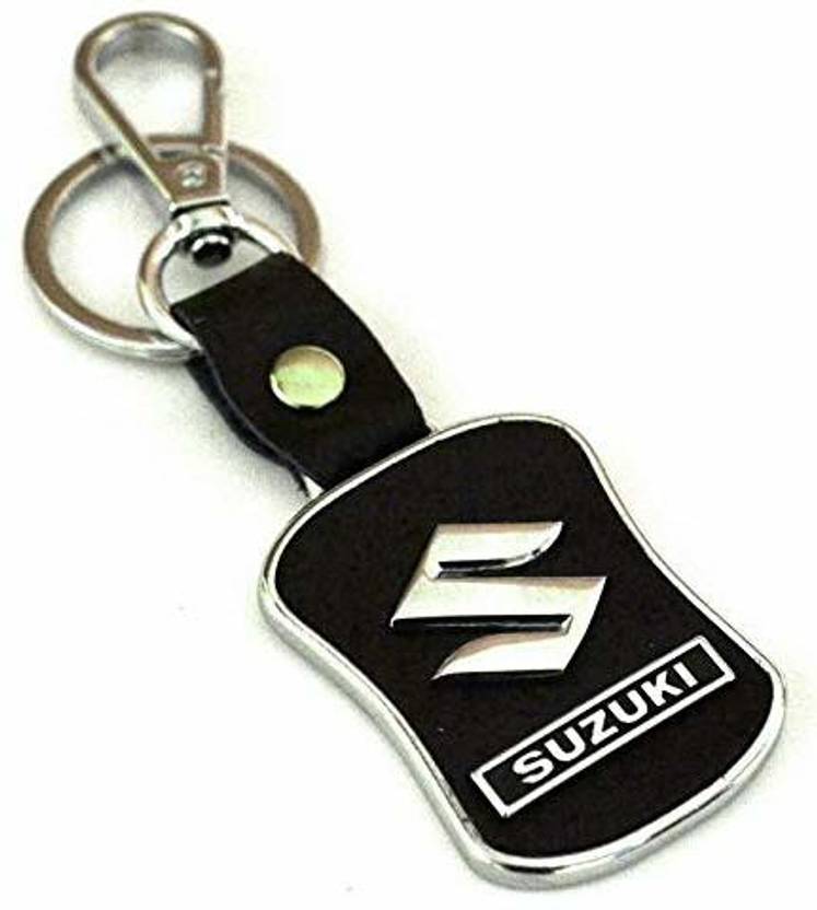 gtrp Leather Chrome Car Key Chain Key Ring for Maruti Suzuki Dzire ...