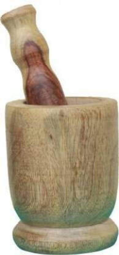 Elite Handicrafts MORTAR PESTLE|WOODEN OKHLI MUSLI | WOODEN MASHER ...