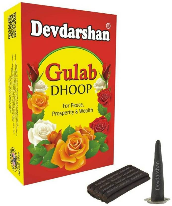 DEVDARSHAN Gulab Dhoop, 24 Unit of 45grams Each Rose Dhoop Price in ...