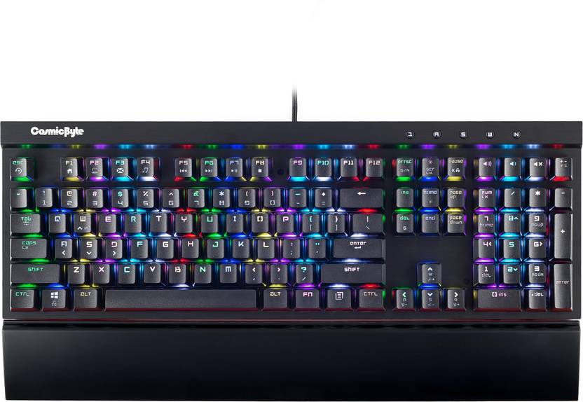Cosmic Byte CB-GK-03 Black Eye Aluminium Mechanical, Real RBG Backlit ...