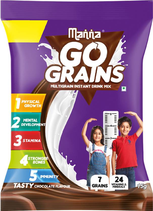 Manna Go Grain- Multigrain Instant Health Drink Mix Chocolate Price in ...