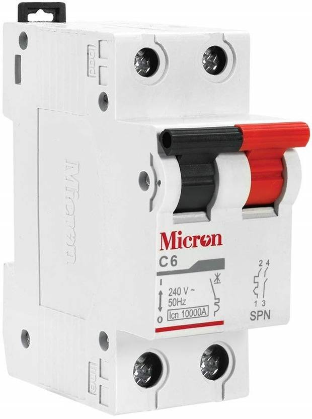 Micron MCB 6A Single Pole Neutral (Spn) - 'C' Curve M1NP06C MCB Price ...